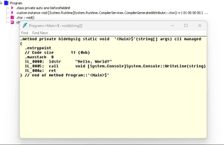 Using ildasm to view IL code | The Long Walk