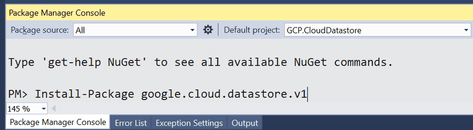 Google Cloud Datastore - Setting up a new Datastore and accessing it from a console application ...